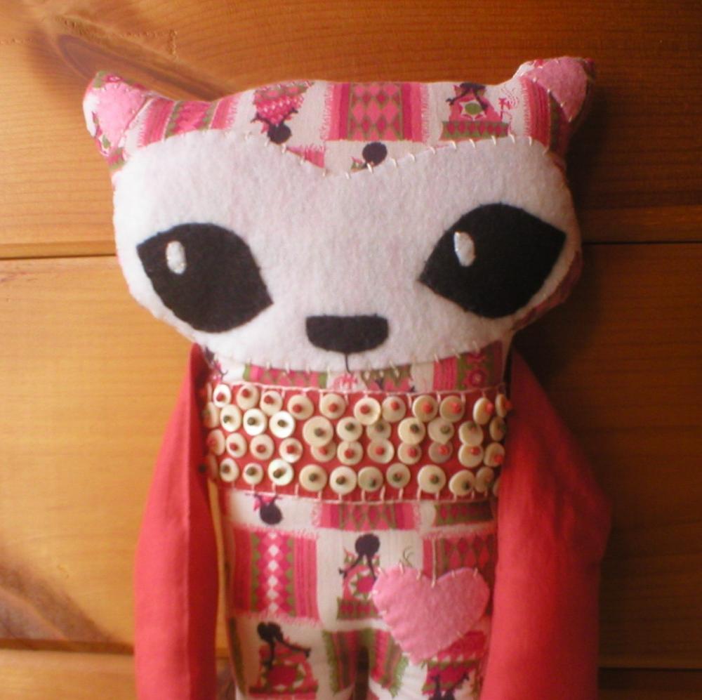 Resurrected Kitty Folk Art Anamorphic Cat Doll on Luulla